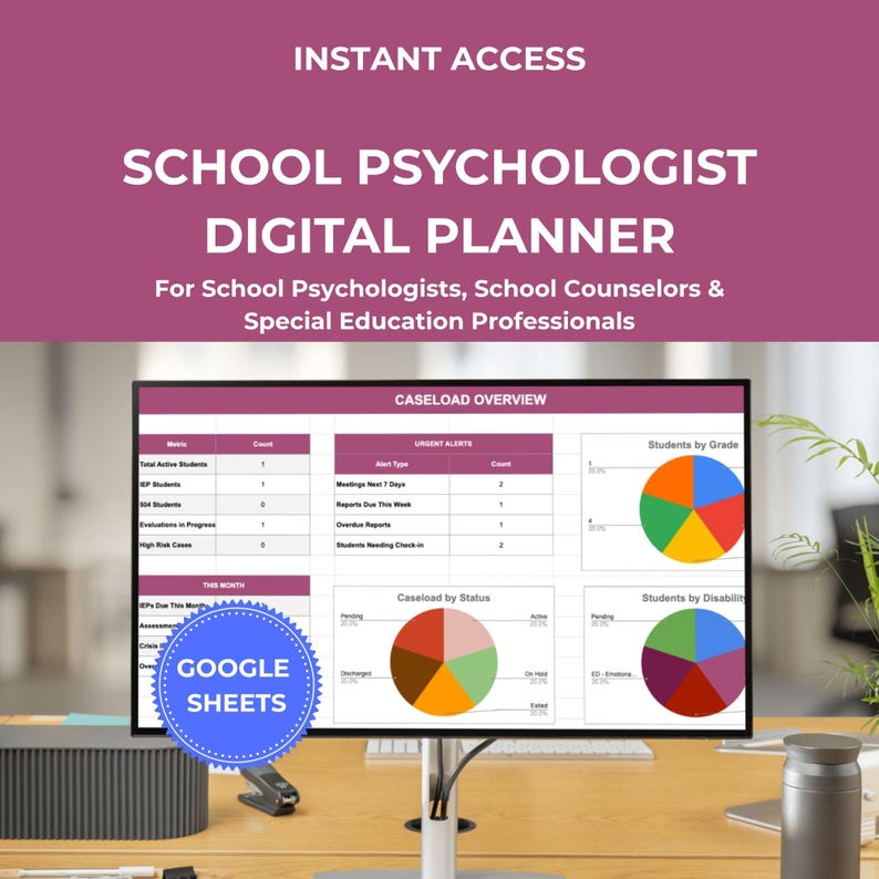 Buy School Psychologist Planner: Digital IEP Tracker, Caseload ...
