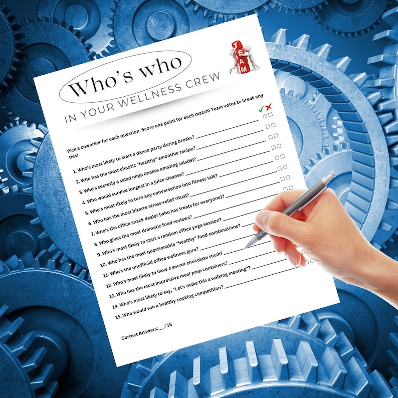 Team Building Games: Office Wellness Quiz for Staff Meetings ...