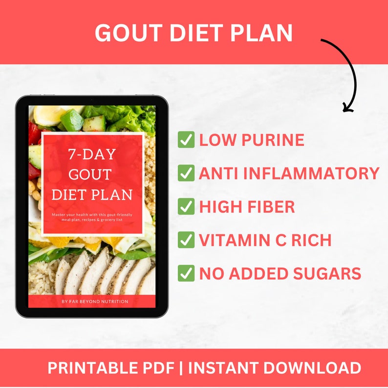 Gout Diet Plan 7 Day Gout Meal Plan With Low Purine Foods And Grocery List Gout Food List