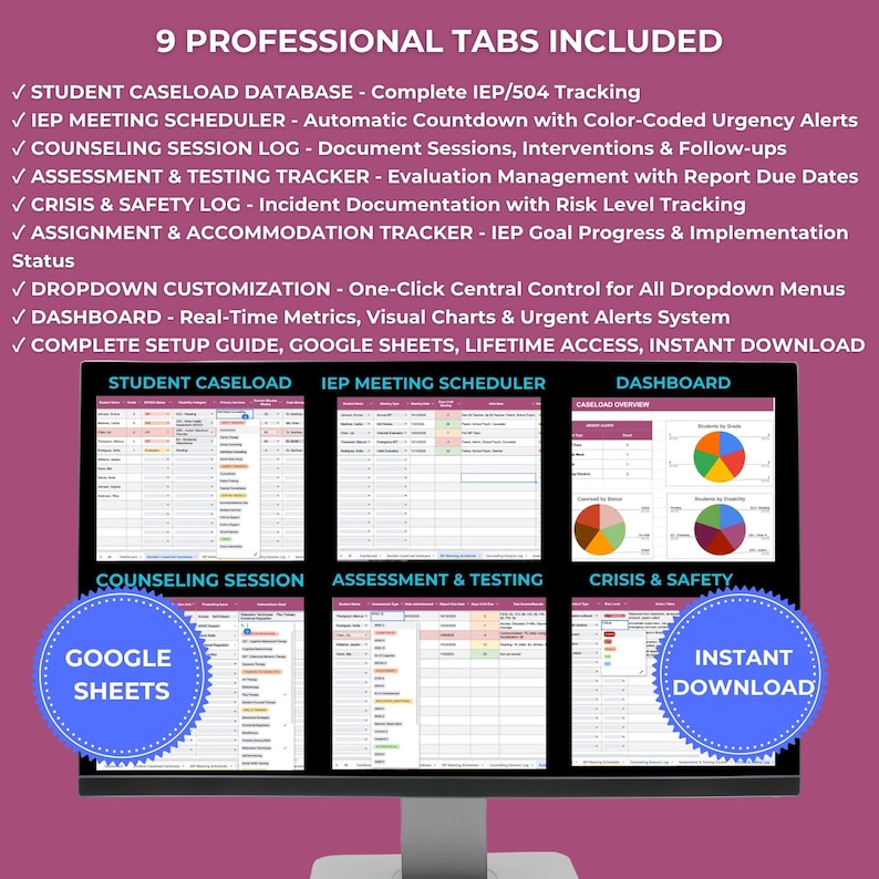 Buy School Psychologist Planner: Digital IEP Tracker, Caseload ...