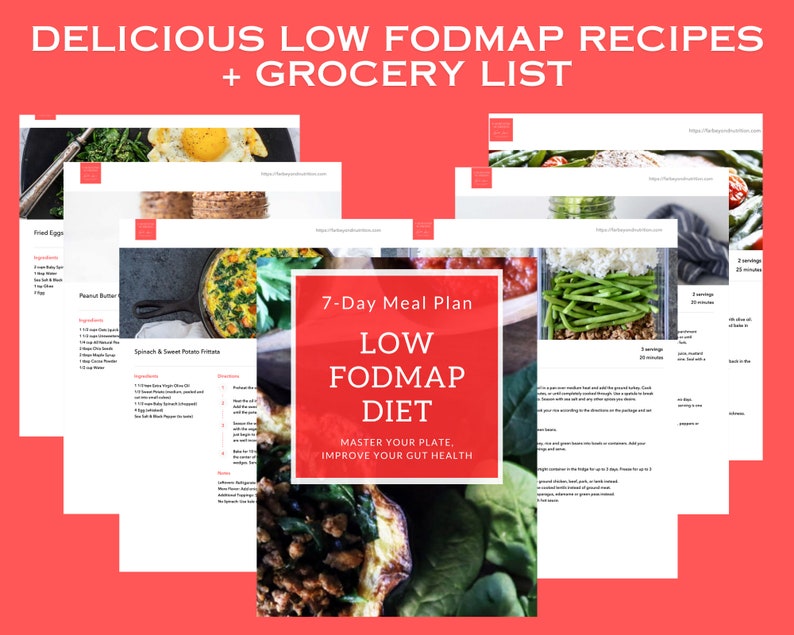 FODMAP Meal Plan 7-day Menu, Low FODMAP Foods and Grocery List for IBS ...