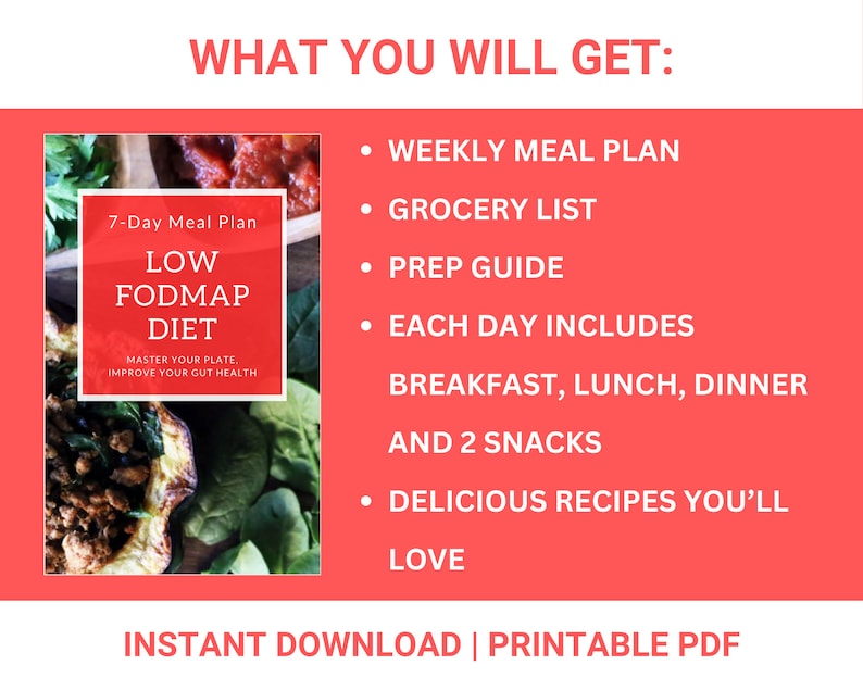 FODMAP Meal Plan: Printable Low FODMAP Diet Plan and Grocery List for ...