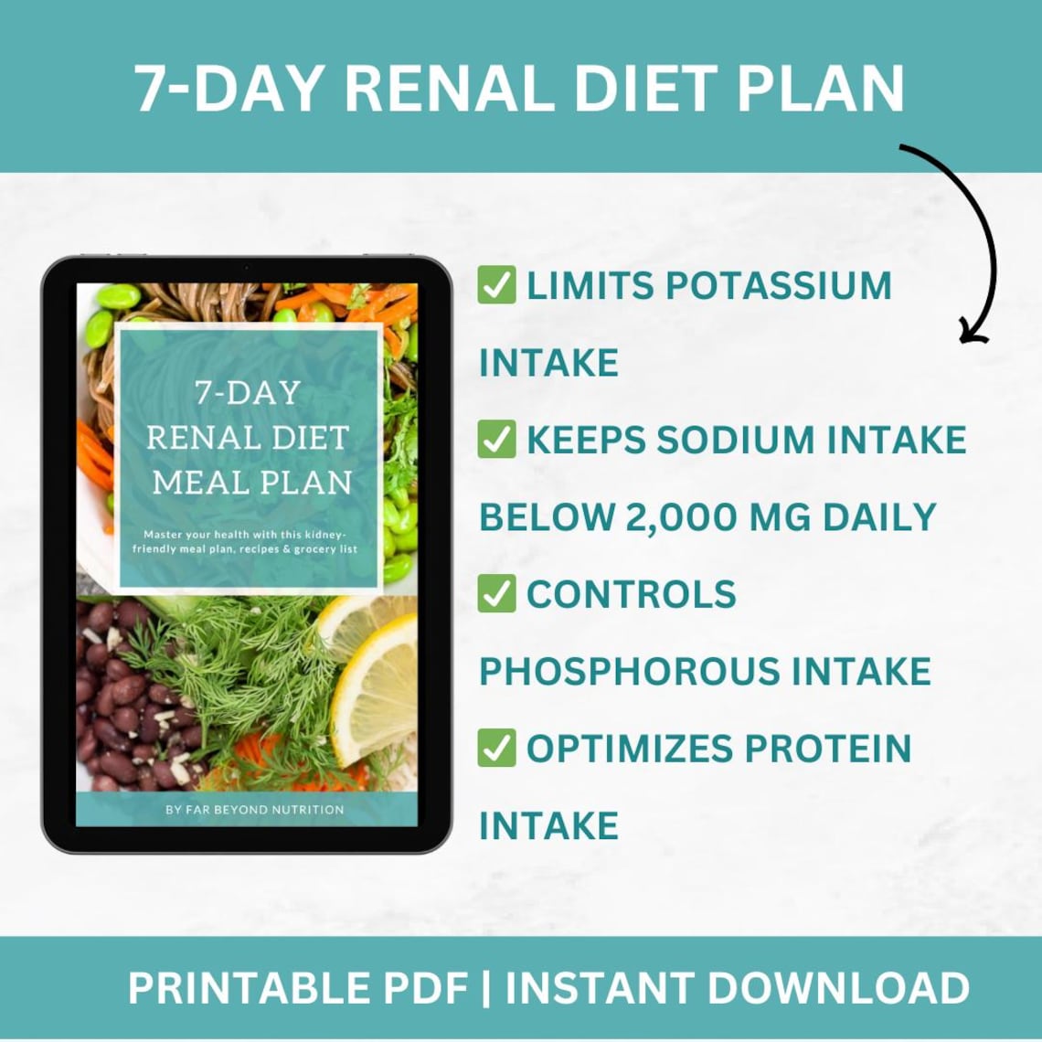 Renal Diet Bundle: Ultimate 7-day Kidney Diet Plan Kidney-friendly Food ...
