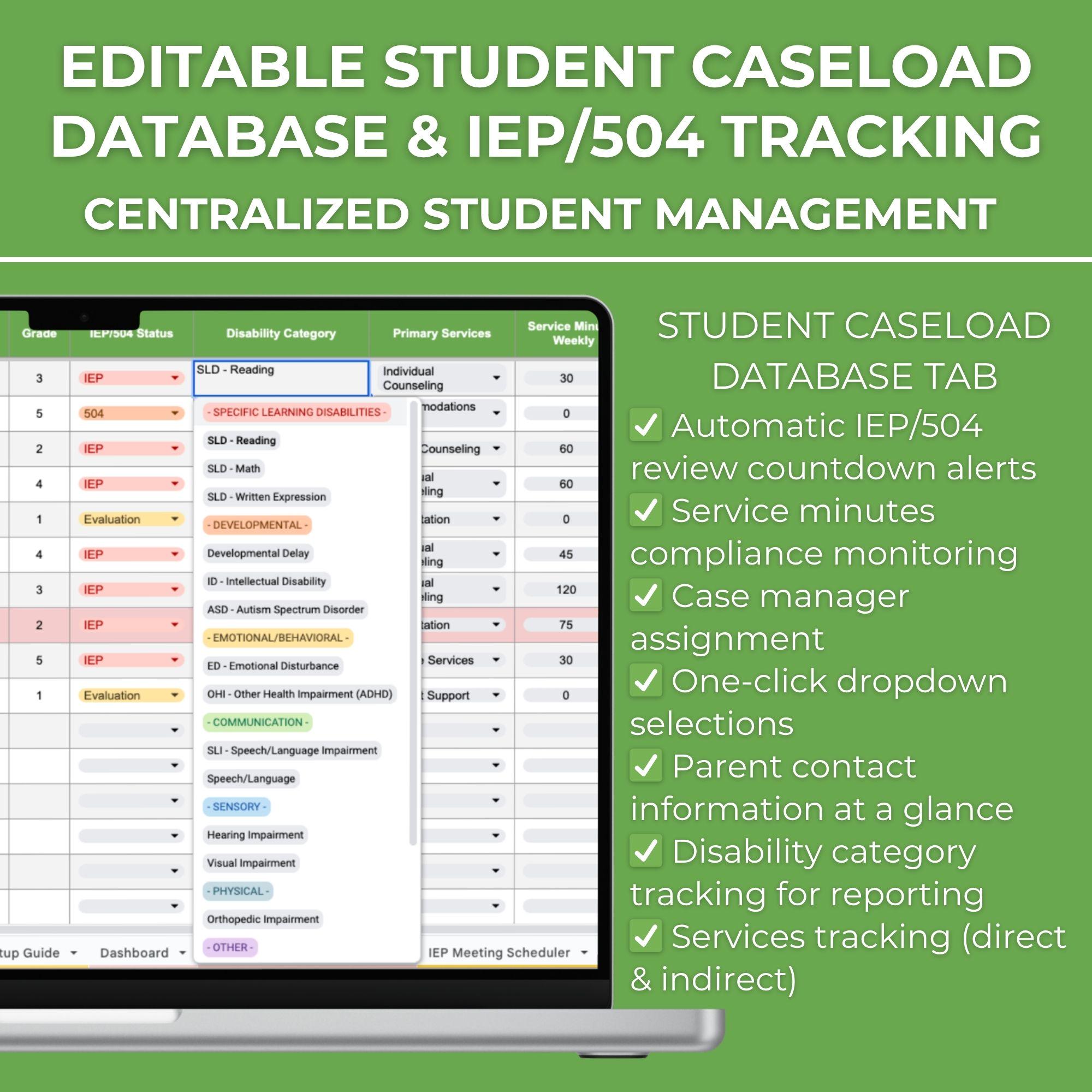 Special Ed Planner & IEP Data Tracker Spreadsheet | Google Sheets ...
