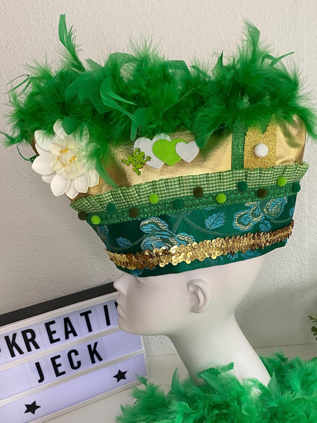 Jester's Cap "jecker Frosch" - Frog King 56 Cm, Carnival Cap, Committee ...