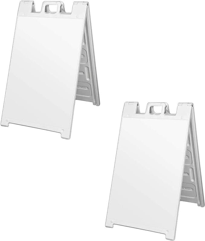 White Plasticade Signicade Standard 24x36 Only Frame, A Frame Sidewalk ...
