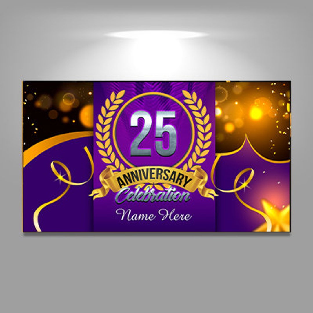 Durable Custom Anniversary Banners 3x6 Feet, Custom Anniversary Banners ...