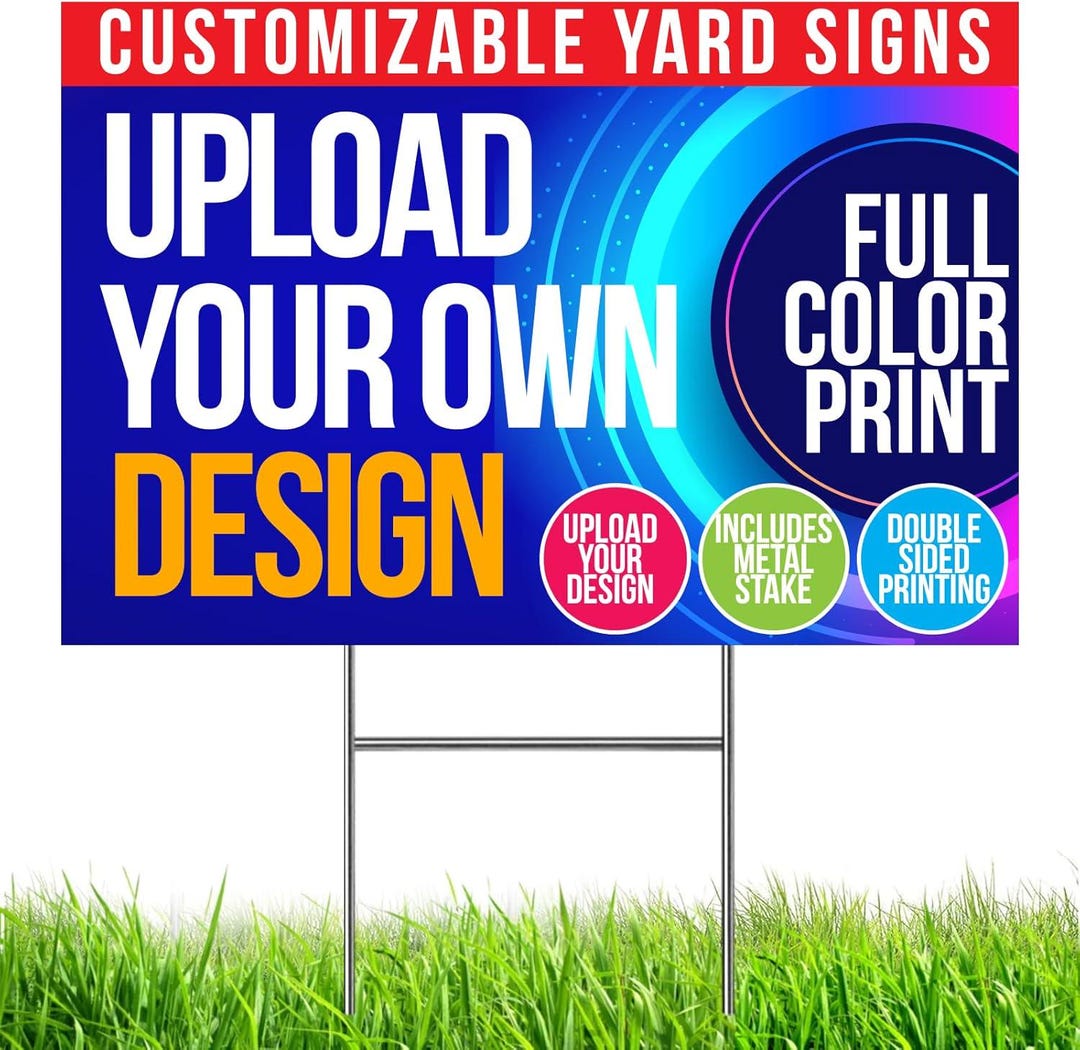 Custom Yard Signs With Stakes Ready in One Day Personalized Outdoor ...