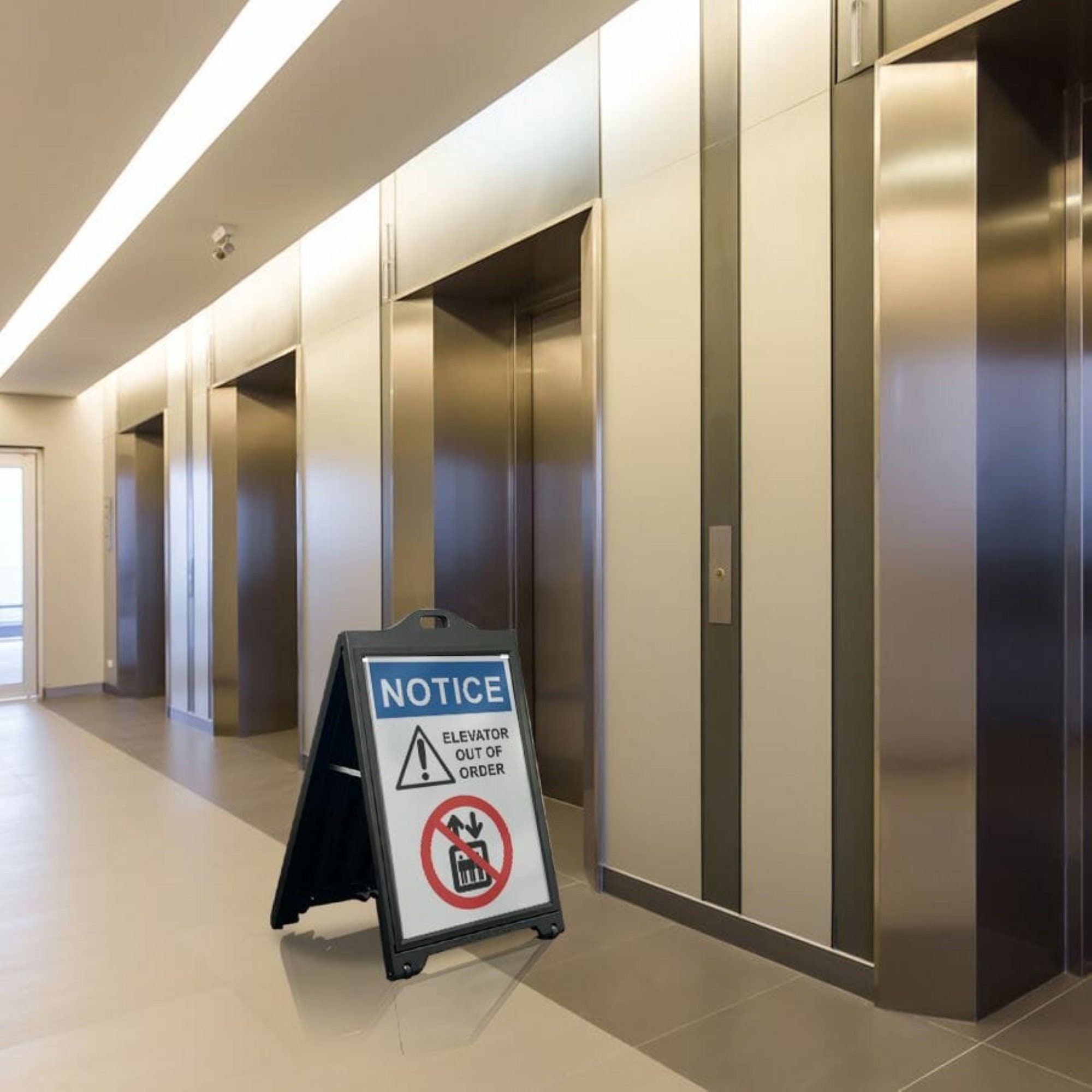 A-frame Sidewalk Curb Sign, Displays Street Signpro With Lens ...