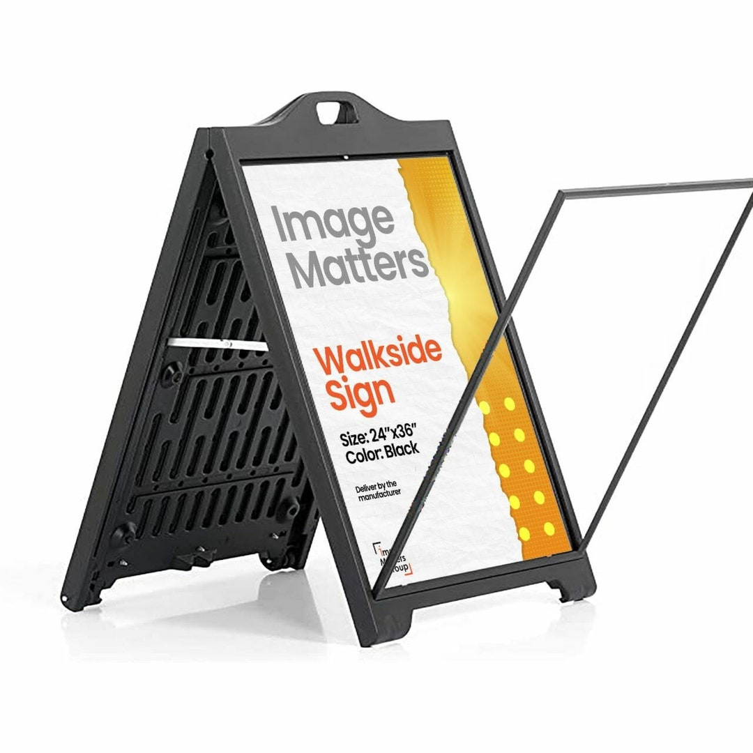 A-frame Sidewalk Curb Sign, Displays Street Signpro With Lens ...