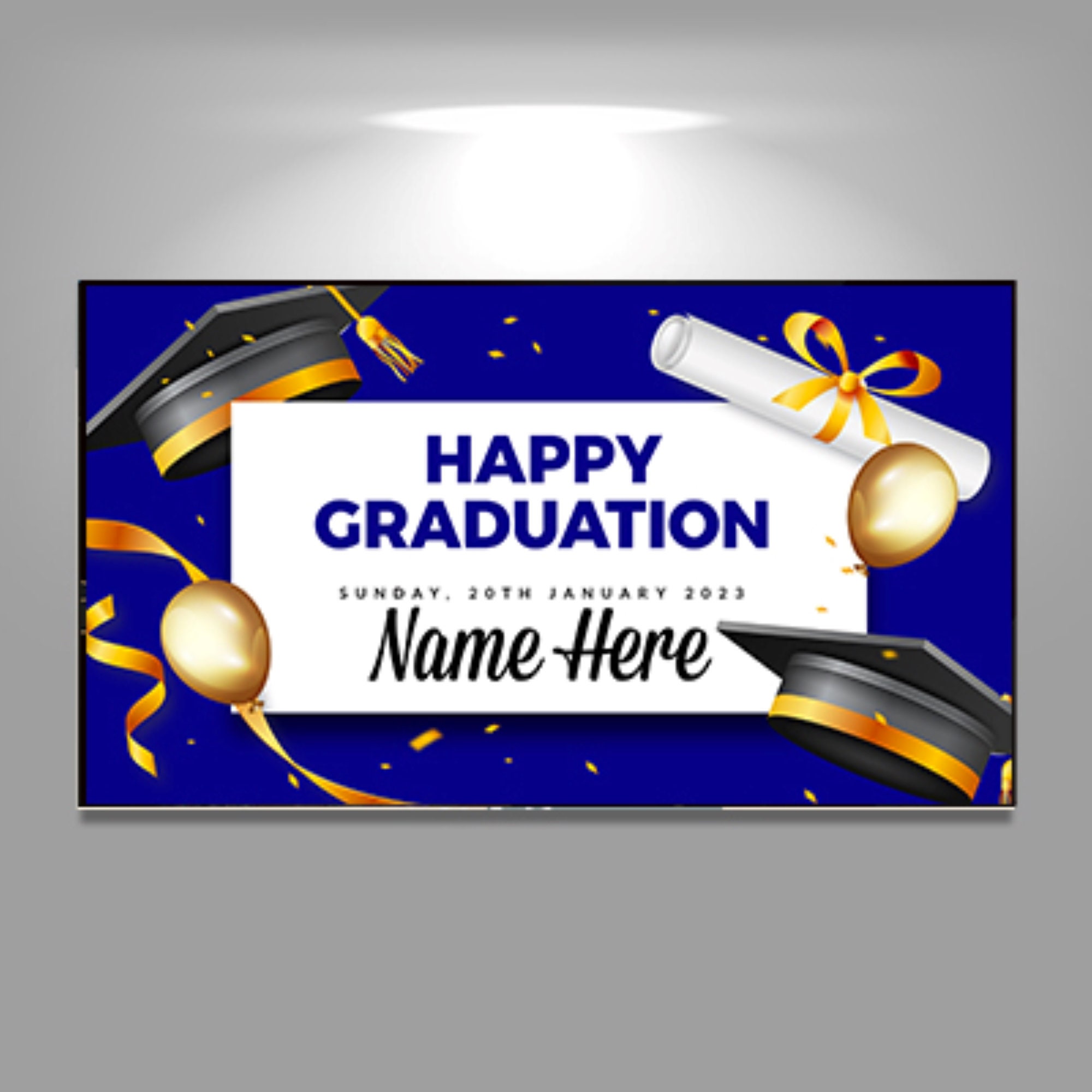 Custom Graduations Banners 3 X 6 Feet, Personalized Grad Banner, Custom ...
