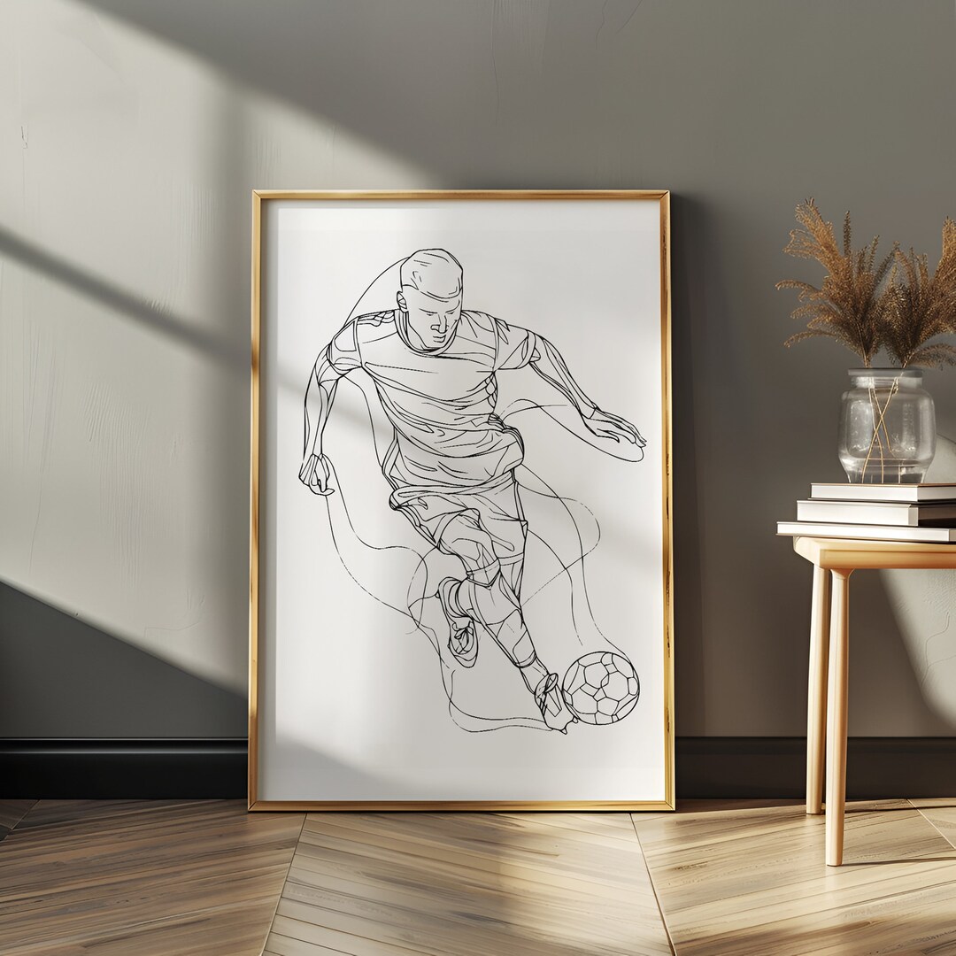 Printable Football Poster, Original Football Art, Gift for Teenagers ...