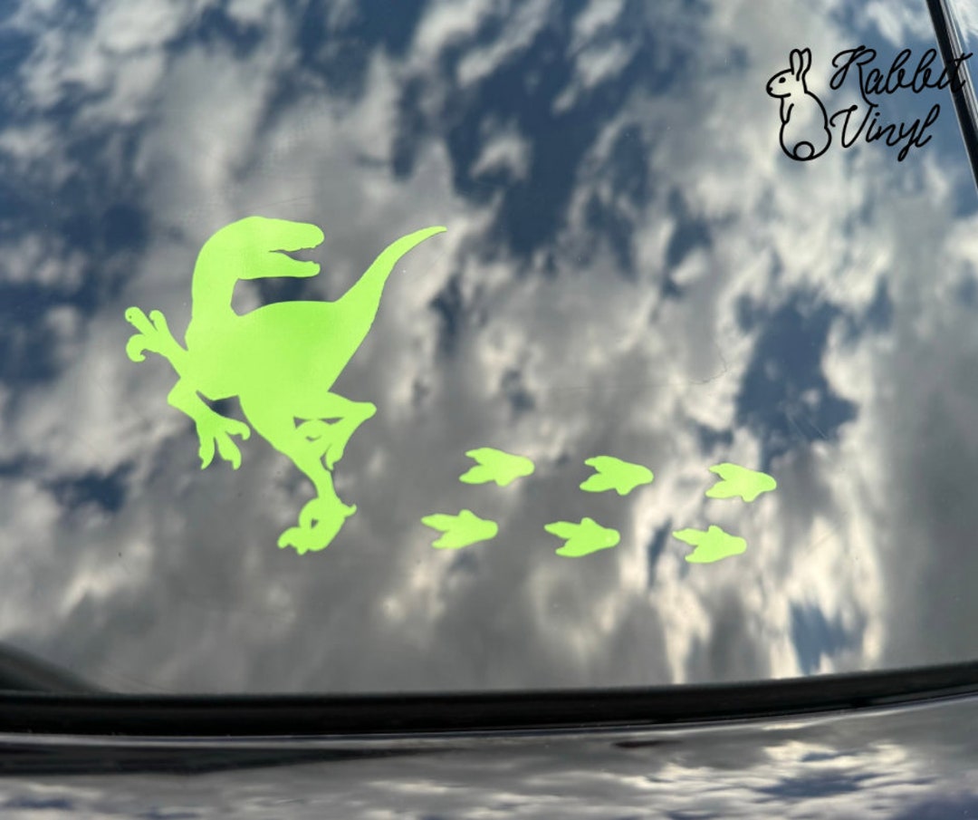 Running Velociraptor Dinosaur Vinyl Car Decal/bumper Sticker for Car ...