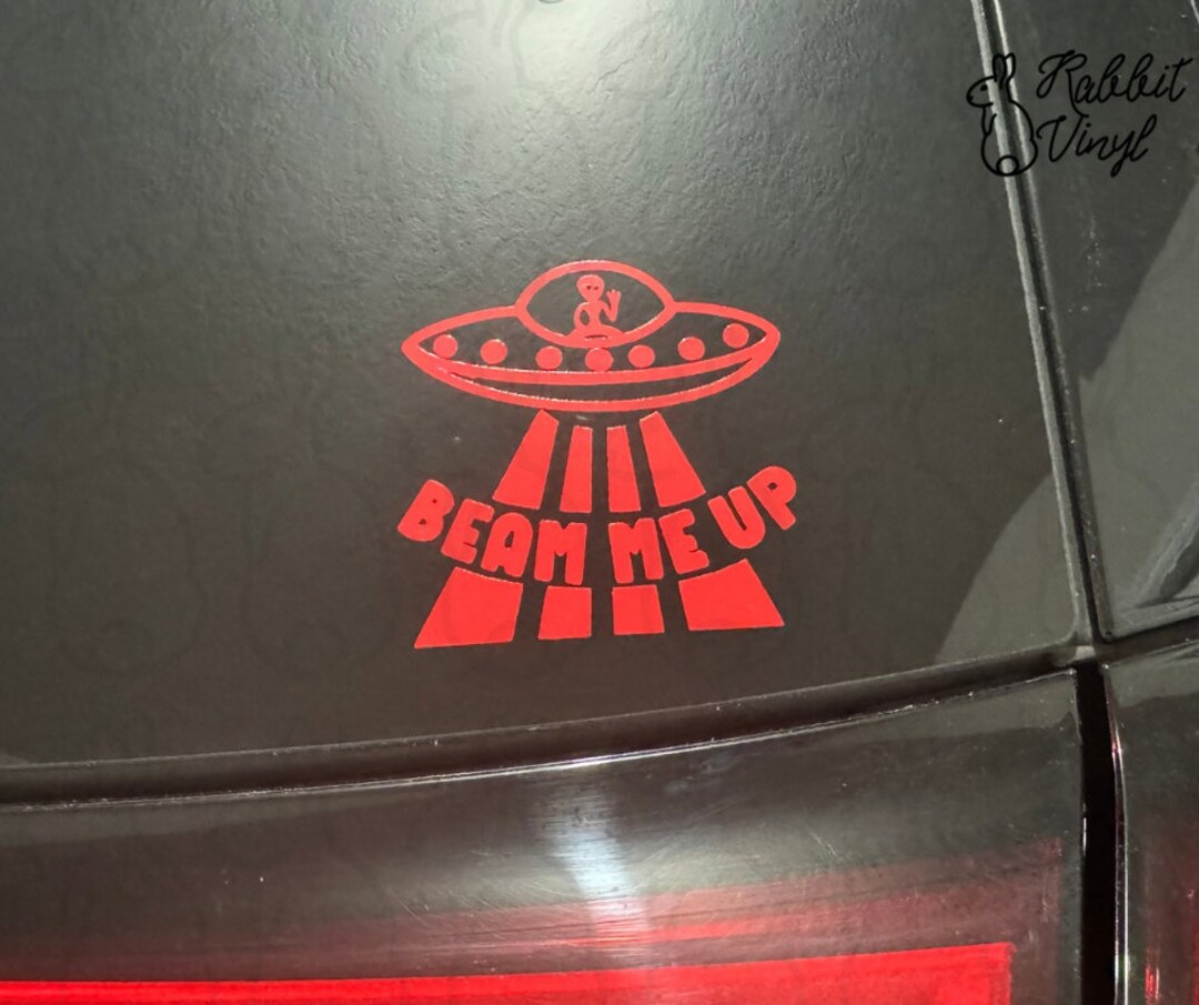 Alien Spaceship Beam Me up Vinyl Car Decal/bumper Sticker for Car ...