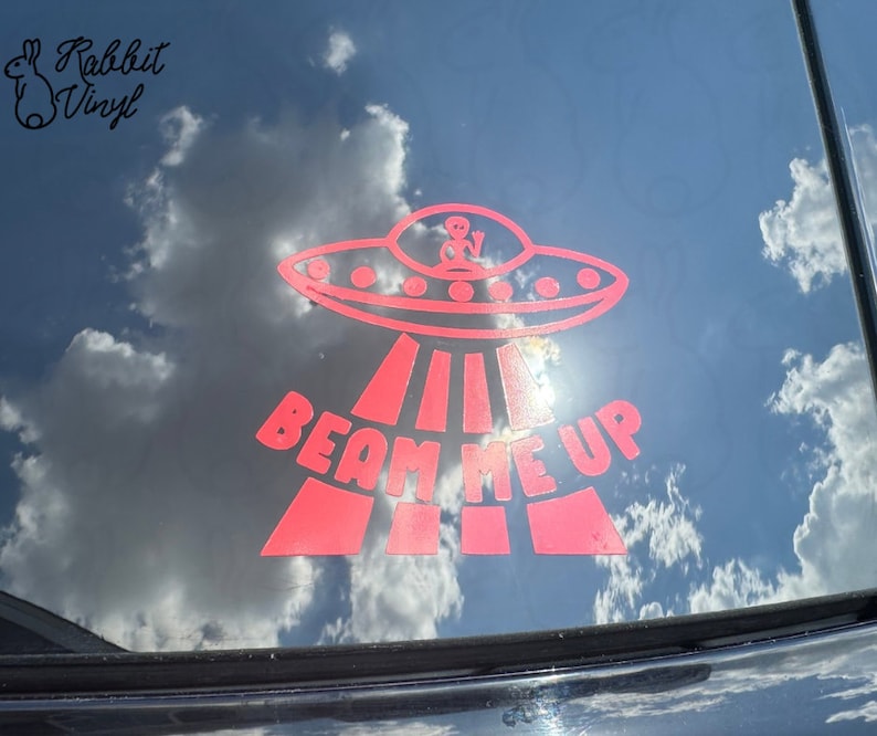 Alien Spaceship Beam Me up Vinyl Car Decal/bumper Sticker for Car ...