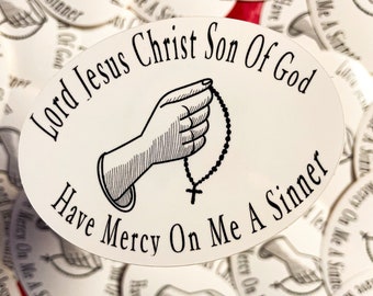 Jesus Prayer Sticker Lord Have Mercy Sticker Christian Prayer Sticker ...