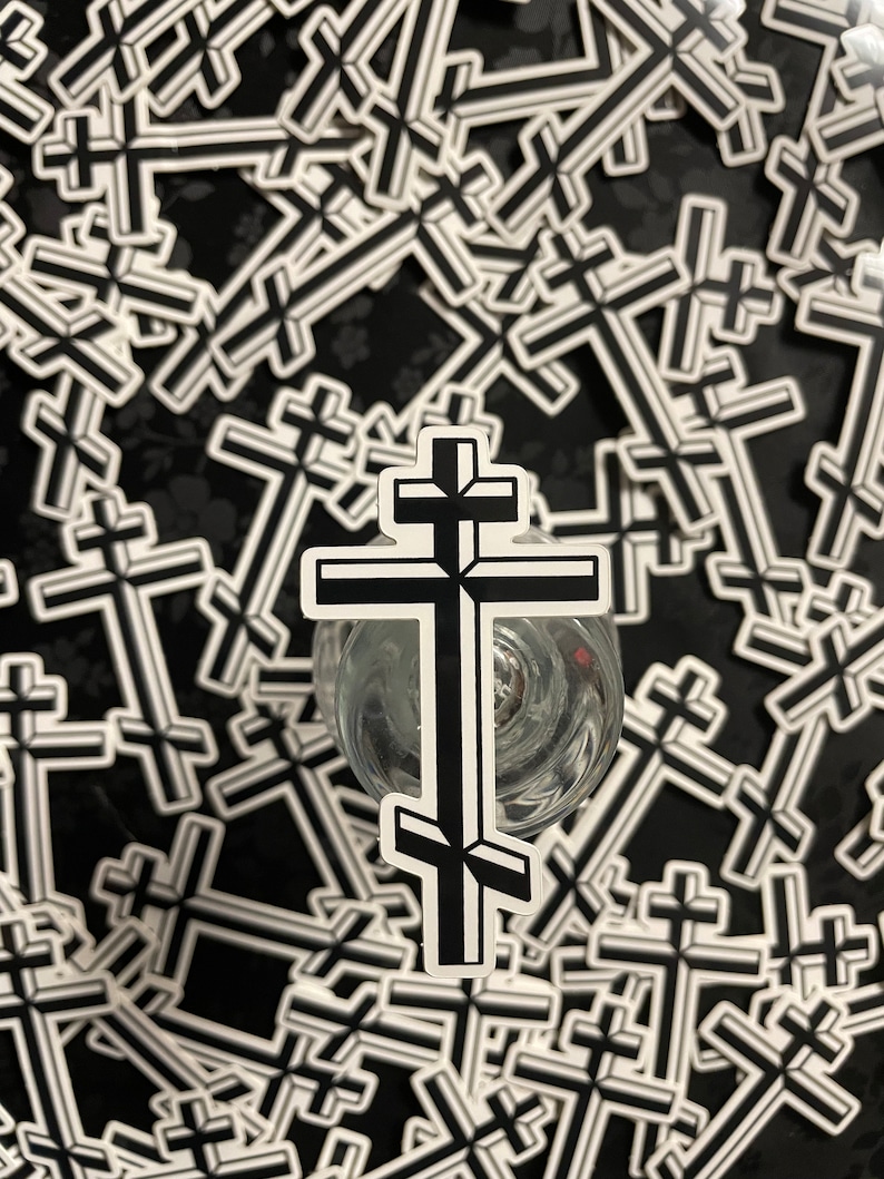Handmade Orthodox Cross Sticker: 3-bar Eastern Symbol - Etsy