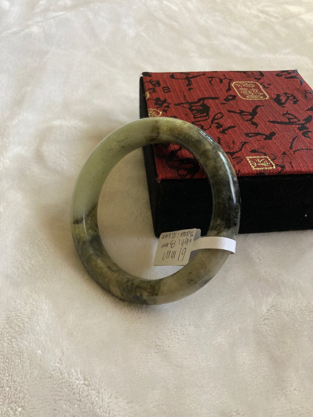 61 Mm Natural New Serpentine Jade Bangle Bracelet Grade A - Etsy