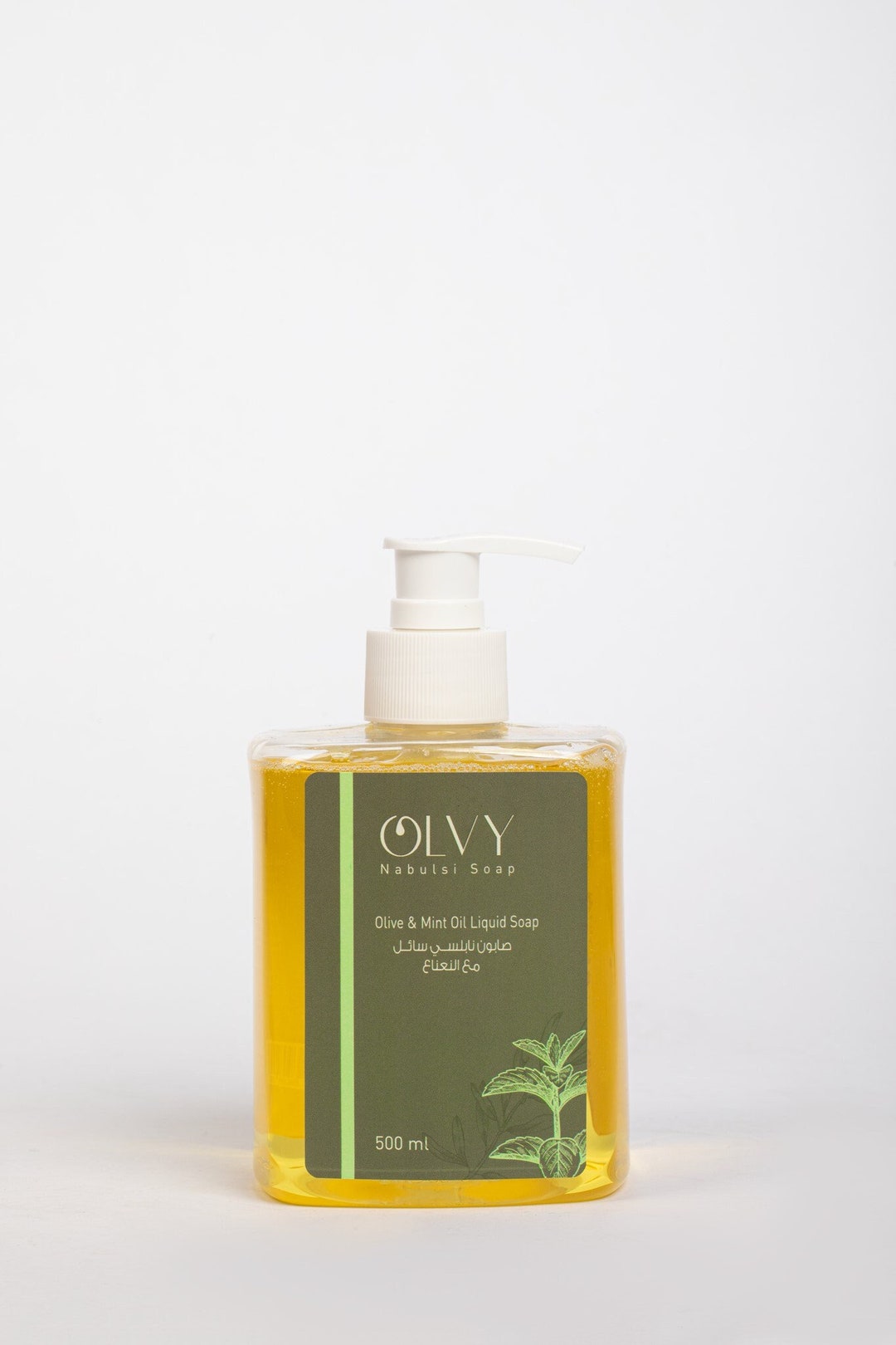 Olvy Nabulsi Olive Oil Liquid Soap With Mint Oil Hand and Body Wash 16 ...
