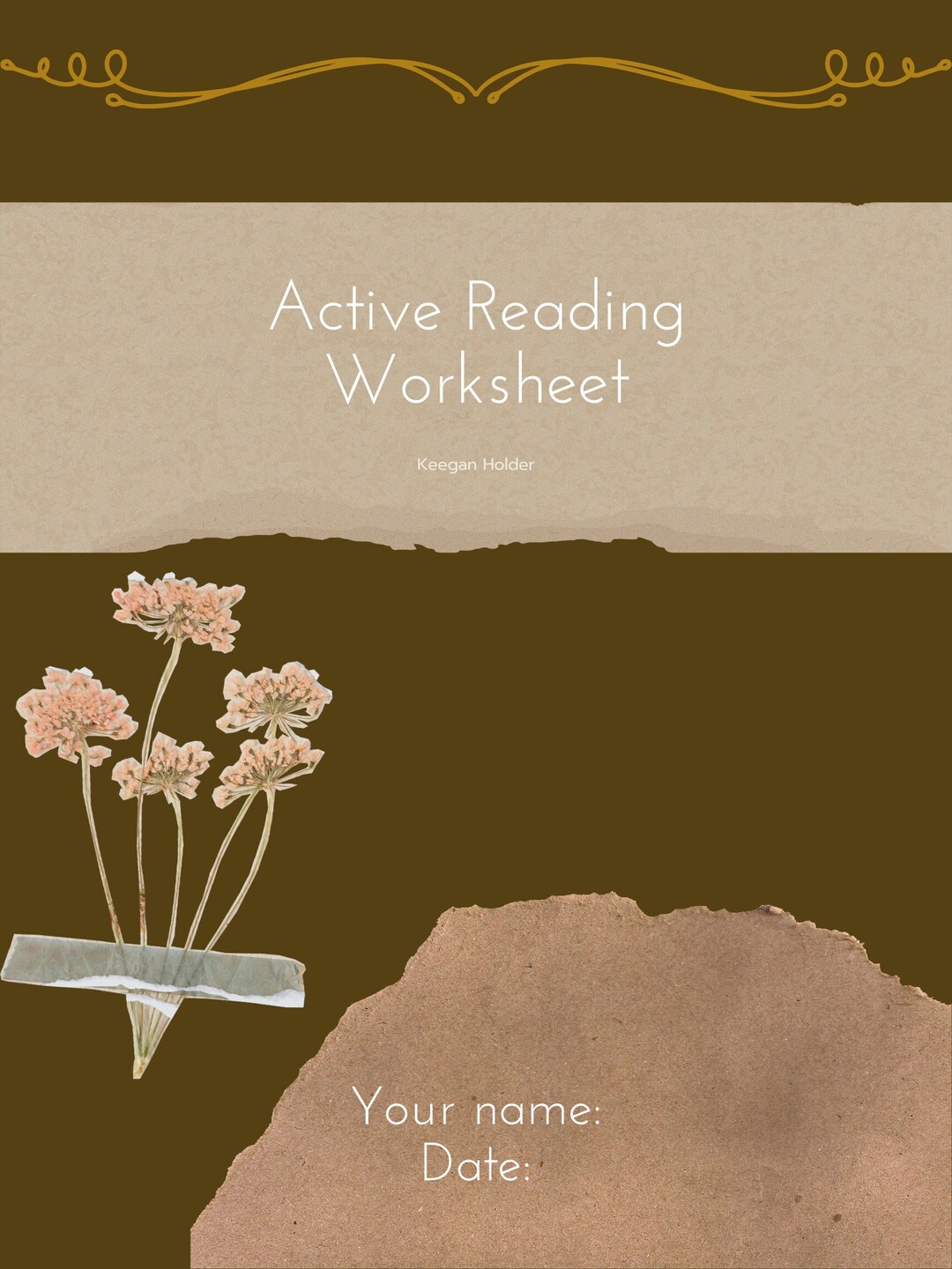 Active Reading Worksheet - Etsy