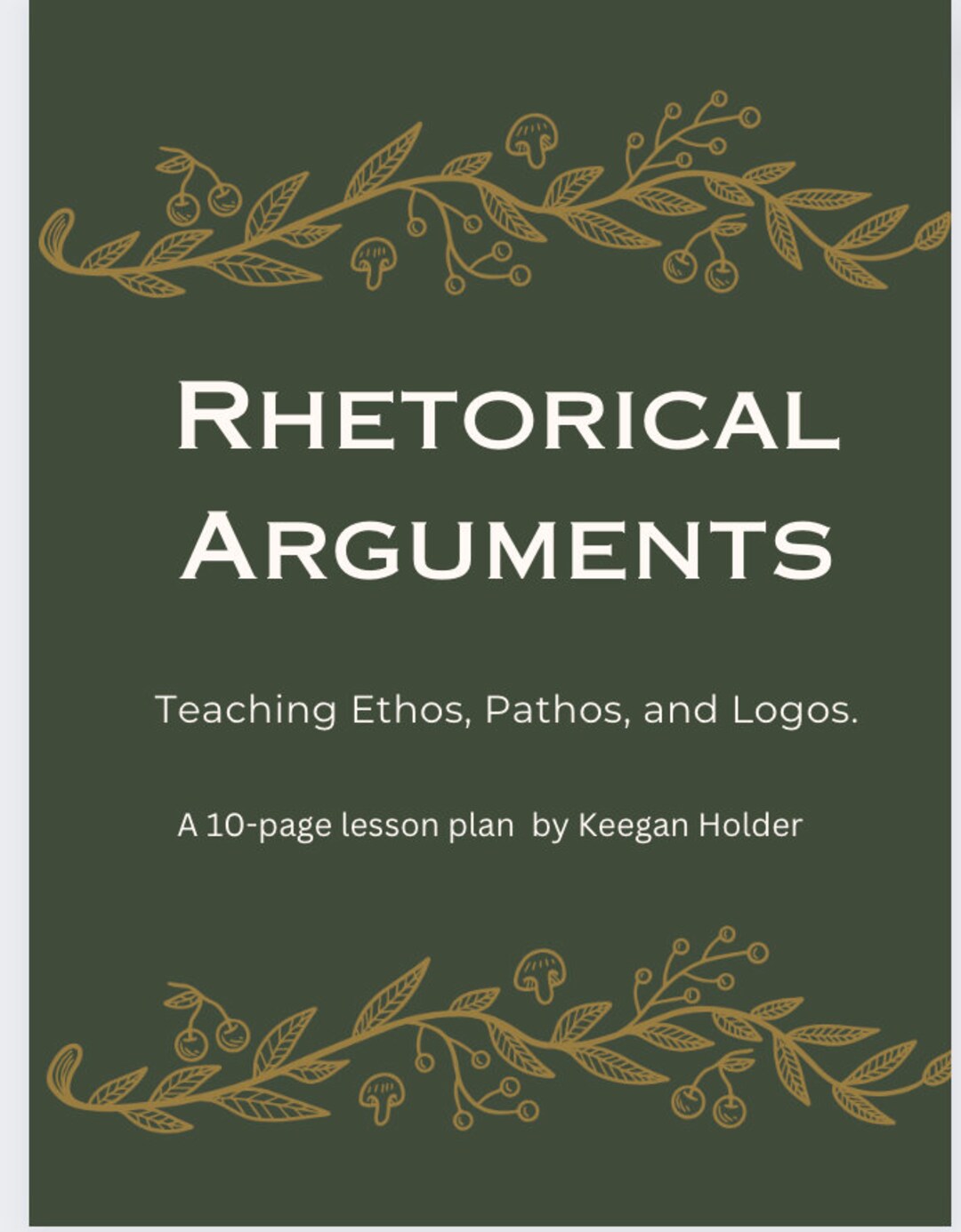 Rhetorical Argument Lesson Plan (10 Pages) - Etsy