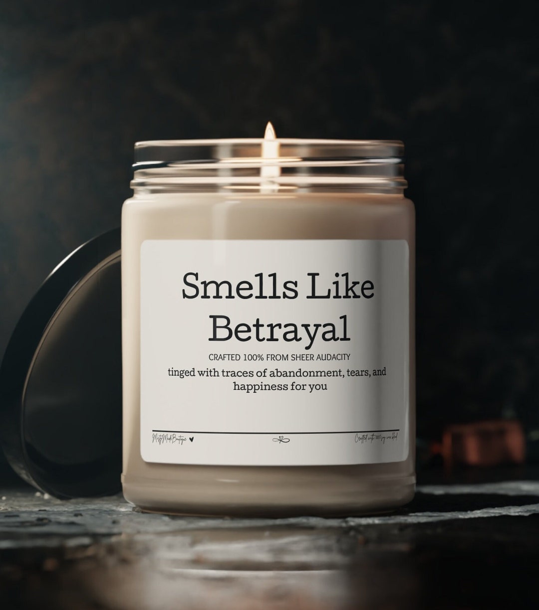 Smells Like Betrayal Candle - Gift for a Work Colleague - Funny Candle ...