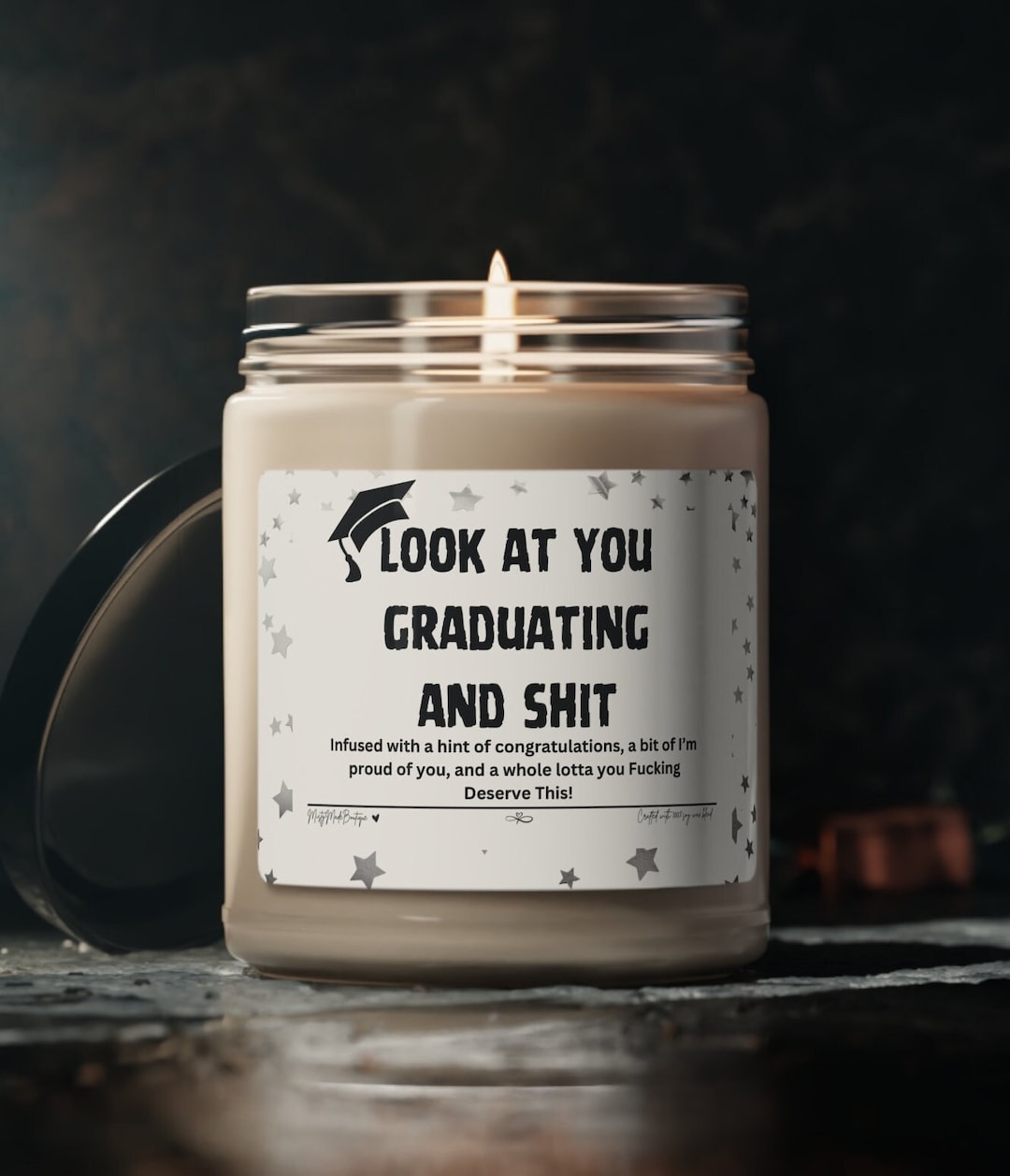 Look at You Graduating and Shit Candle, Graduation Gift, Bachelors ...
