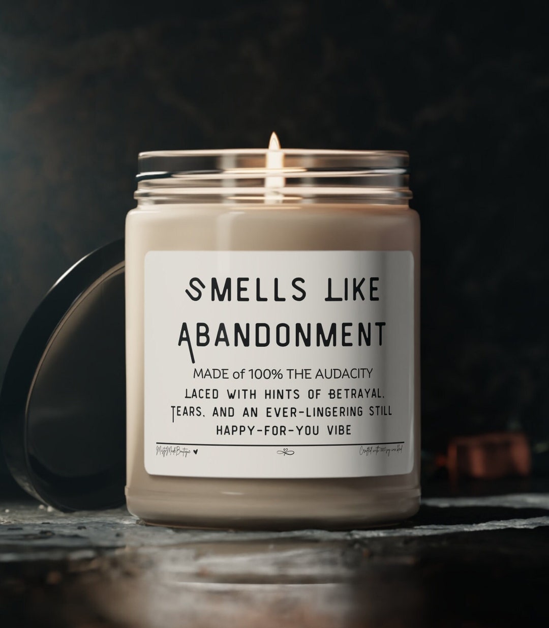 Smells Like Abandonment Candle, Humorous Farewell Gift, Coworkers ...