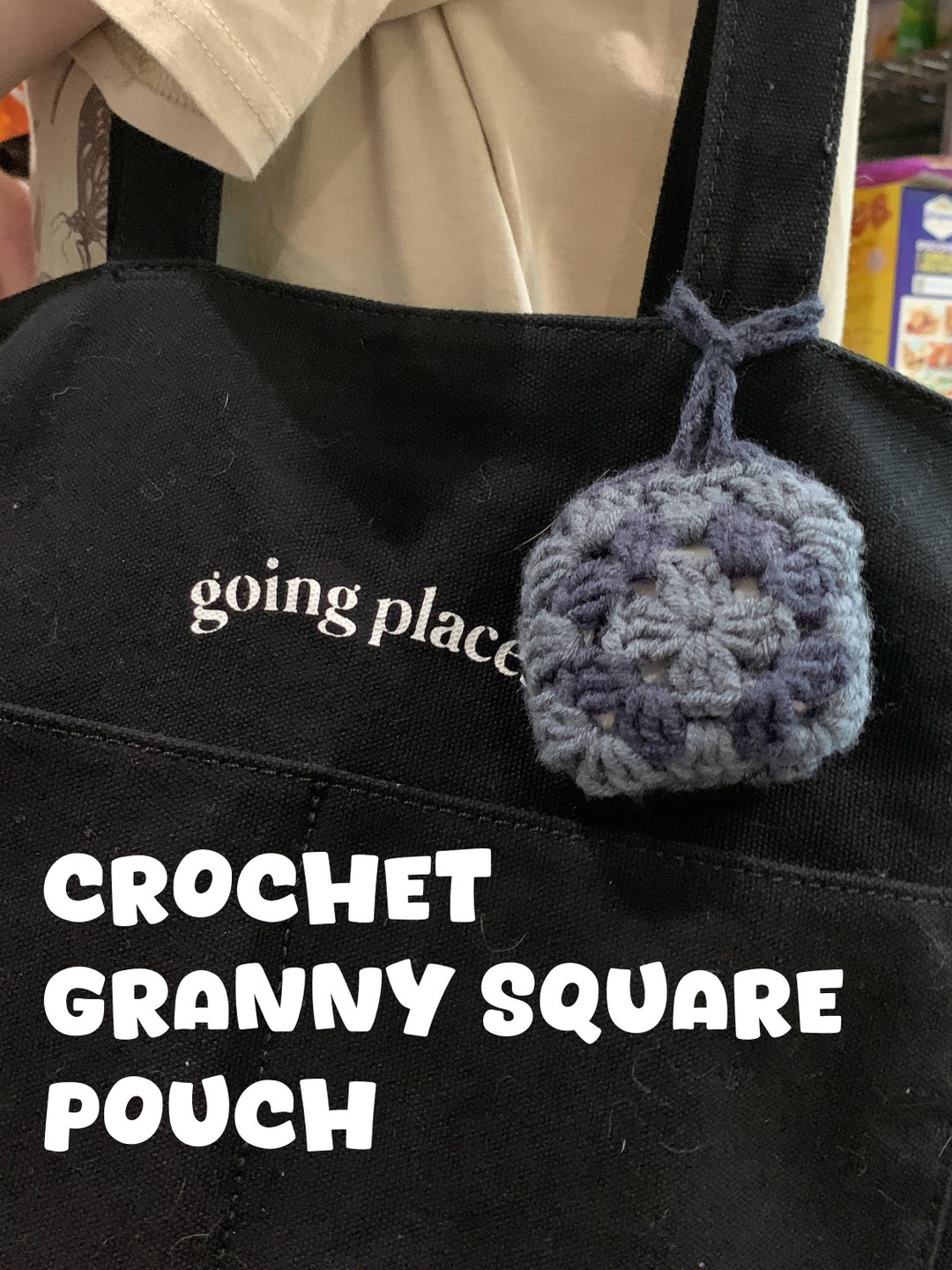 Colorful Granny Square Crochet Pouch for Airpods Cute and Convenient ...