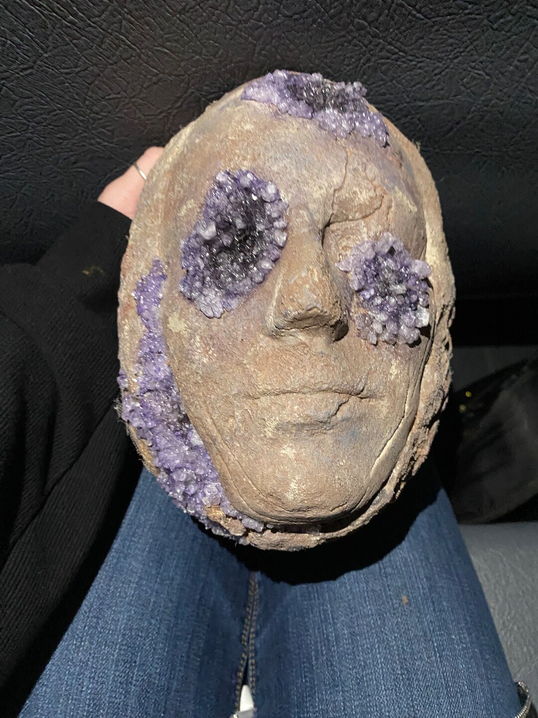 Head Sculpture With Fake Geodes and Will Make a Great Conversation ...