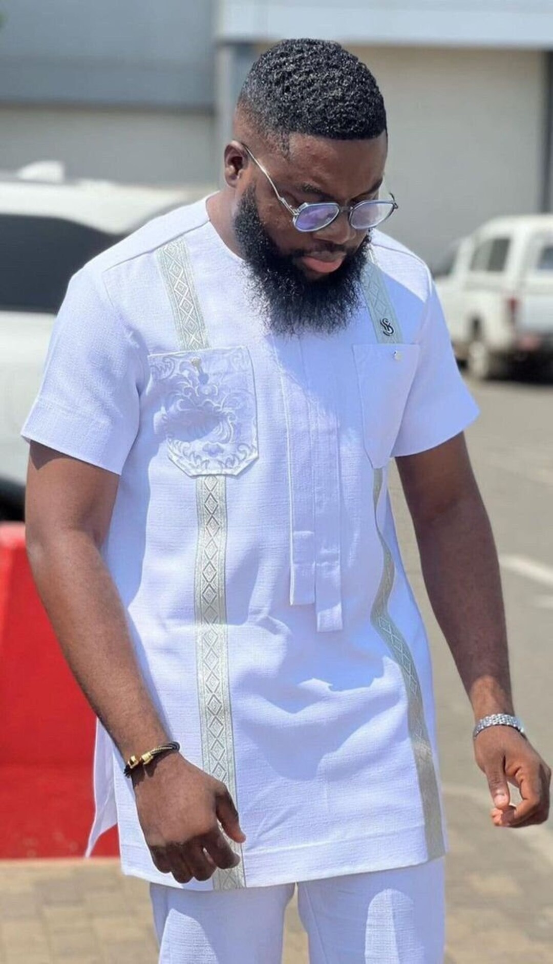 African Men's Clothing, Nigerian Wedding Attire Groom Guests Groomsmen ...