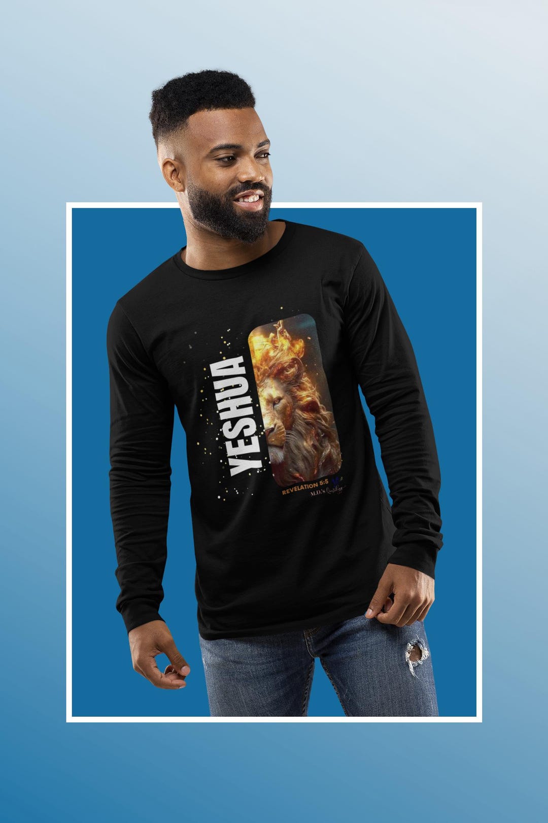 Yeshua Lion of Judah Long-sleeve Tee - Etsy