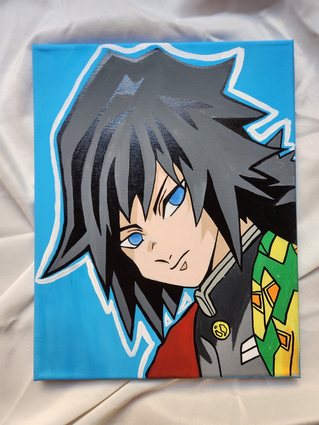 Handpainted Giyuu Painting - Etsy