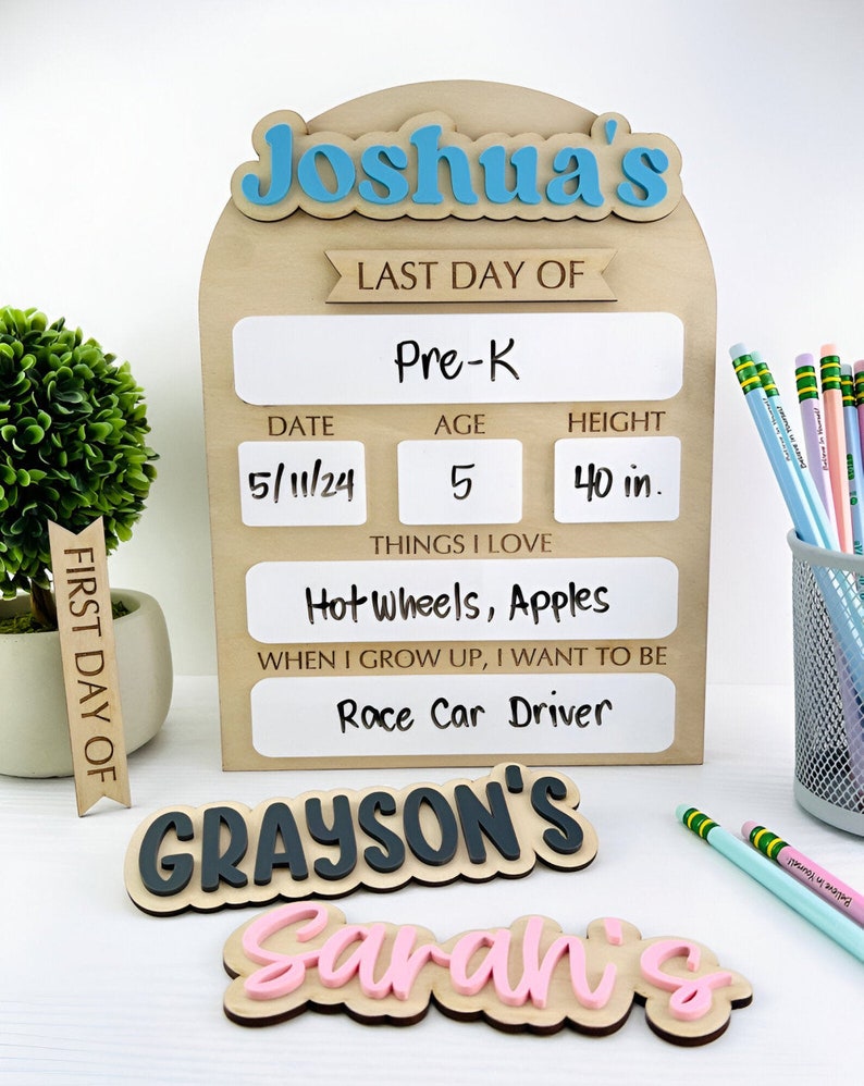 First Day of School Sign, Personalized Back to School Sign, Homeschool ...