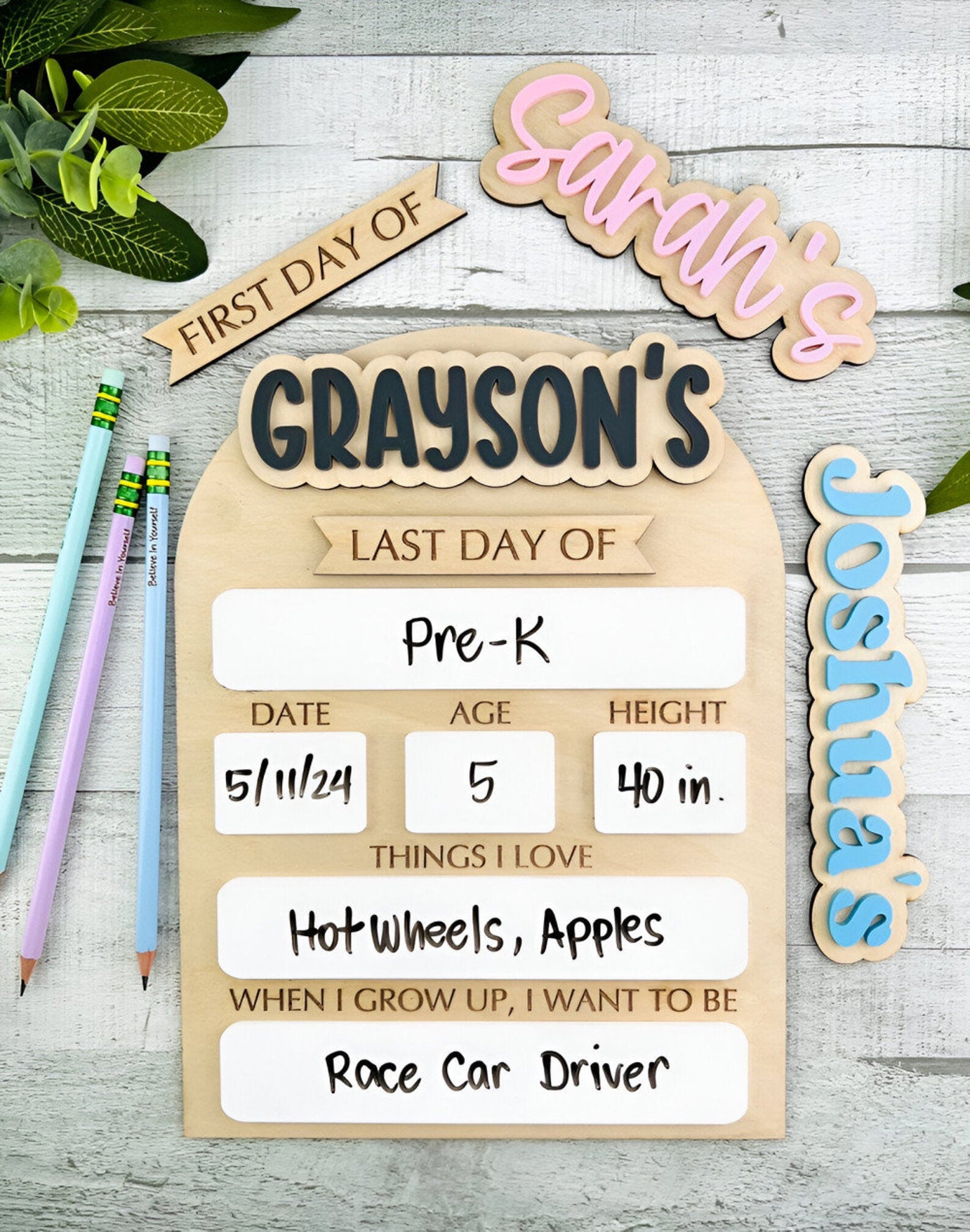First Day of School Sign, Personalized Back to School Sign, Homeschool ...