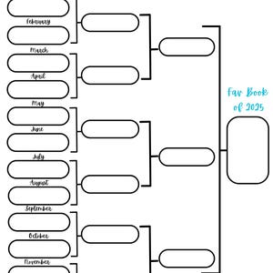 2025 Reading Bracket Printable (digital Download) - Etsy