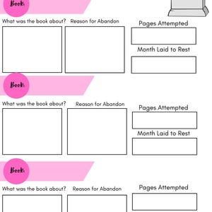 Pink Book Journal Template Pack - Etsy