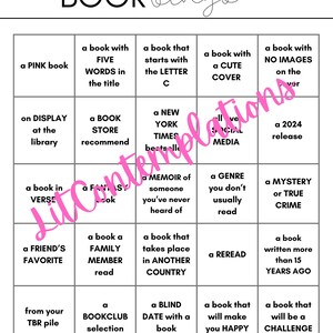 Book Bingo Printable - Etsy