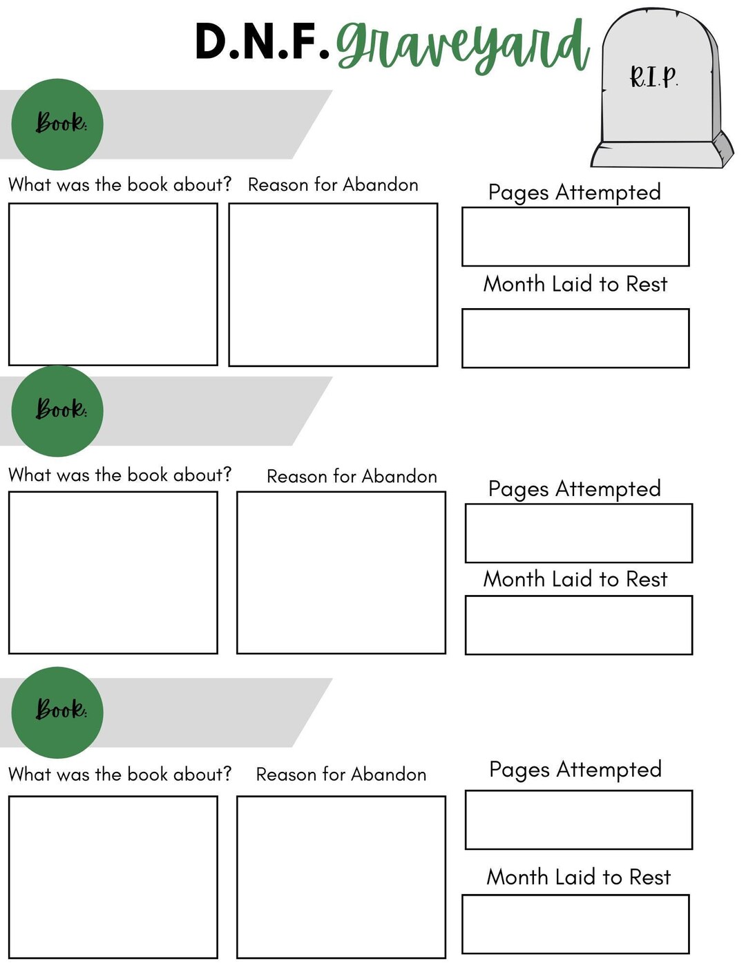 DNF Graveyard Printable - Etsy