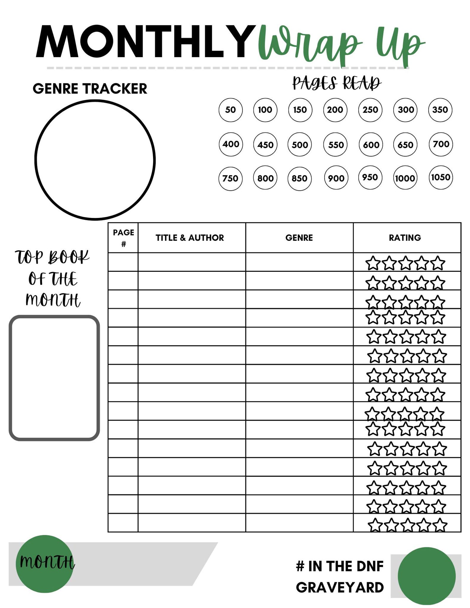 Book Journal Template Pack-green Style - Etsy