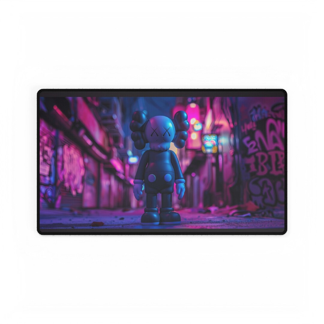 Kaws Figure Night City Inspired Desk Mats - Etsy