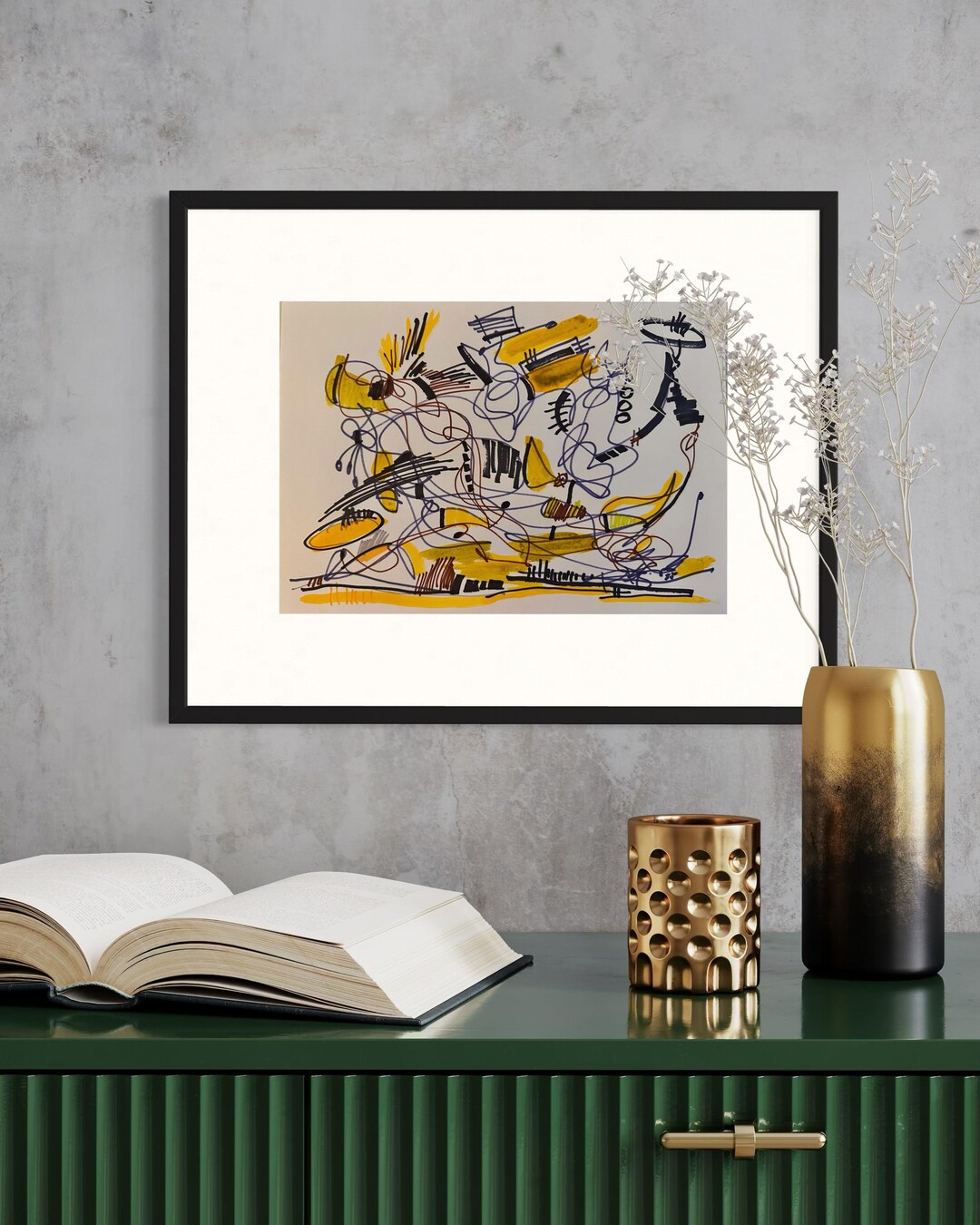 Art Original | Abstract Marker Drawing on Paper| Flow | A4 | Hope ...