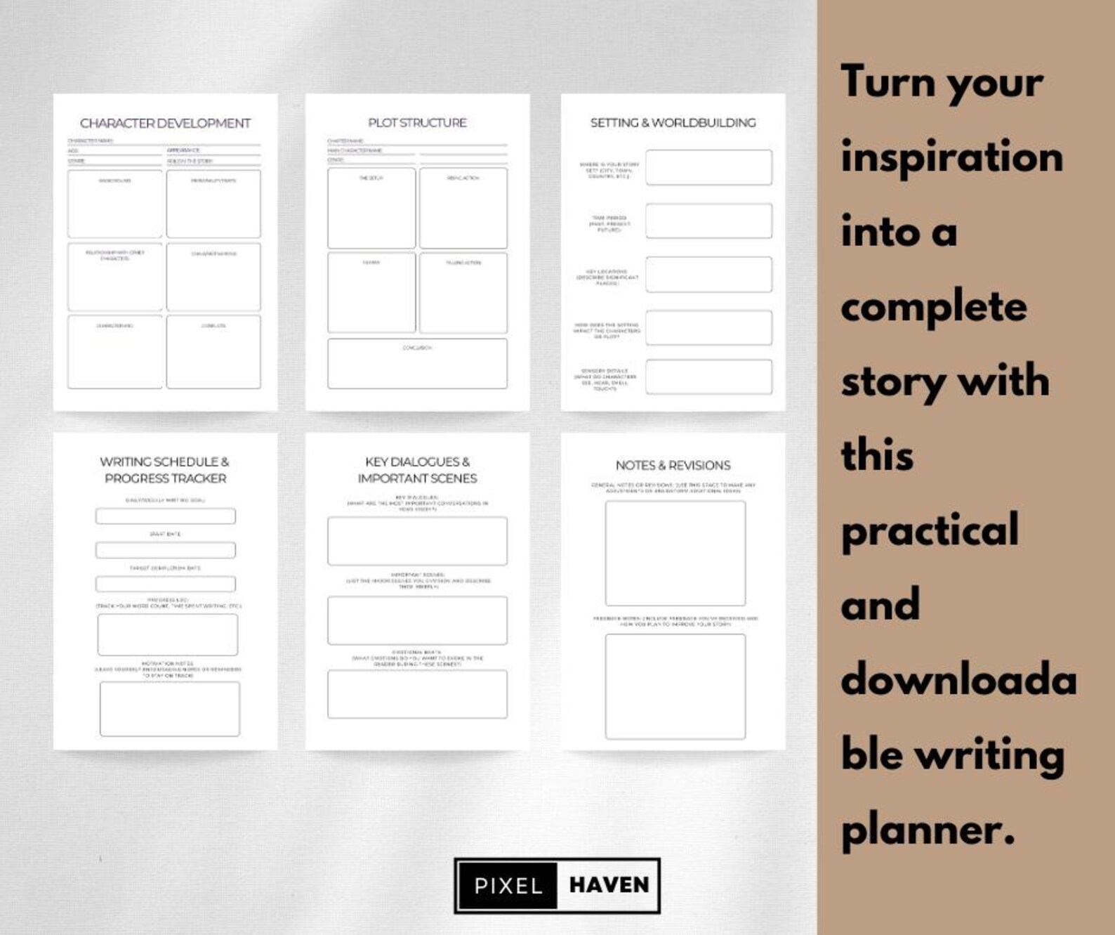 Printable Short Story Planner for Writers | Writing Template | Story ...