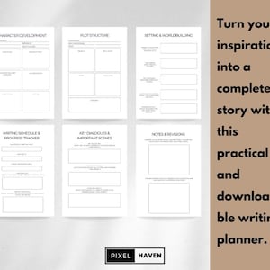 Printable Short Story Planner for Writers | Writing Template | Story ...