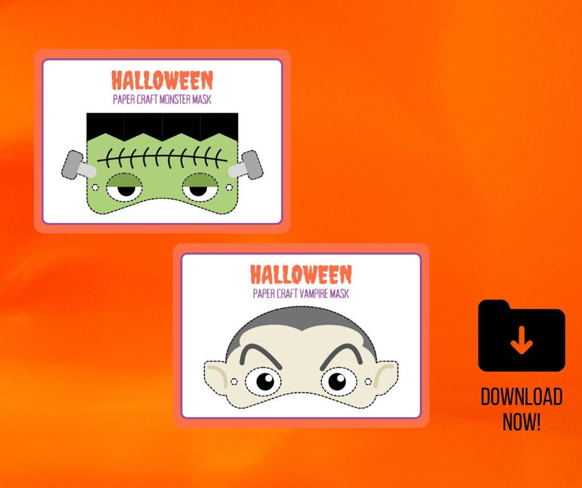 Printable Halloween DIY Paper Craft Mask | Fun Halloween Kids Activity ...