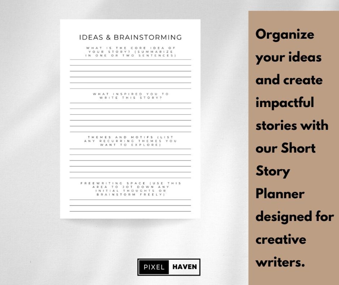 Printable Short Story Planner for Writers | Writing Template | Story ...