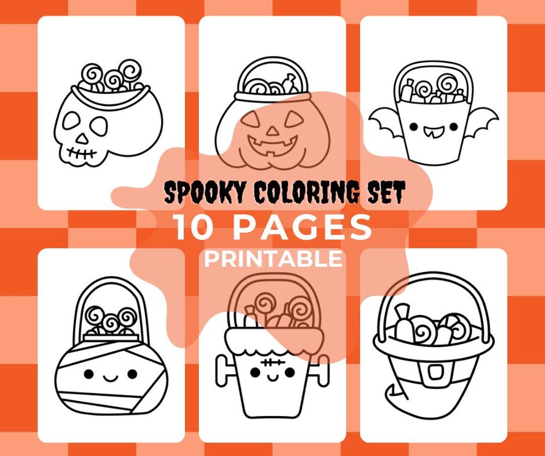 10 Cute Spooky Halloween Coloring Pages Printable Halloween Coloring ...