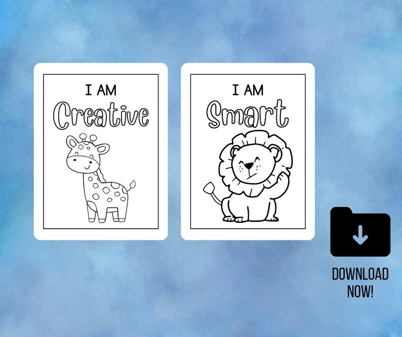 Printable Positive Affirmation Cards to Color for Kids, Motivational ...