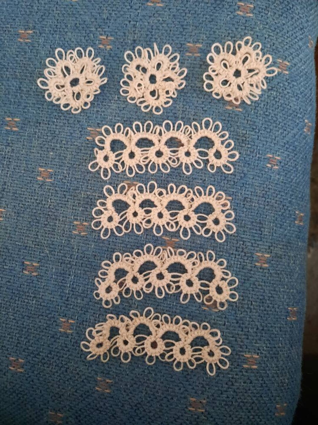 Set of Frilly Tatting Includes 4 Frilly Trims and 3 Frilly Flowers. - Etsy