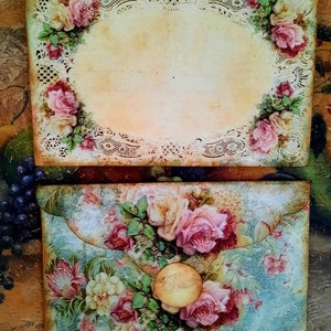 Set of 10 Handmade Shabby Chic Victorian Old World Envelopes. I Line ...